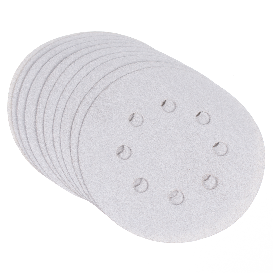 Schleifpapier mit Klett 125 mm (8 Löcher) Körnung 180, 10 Stück Makita ...